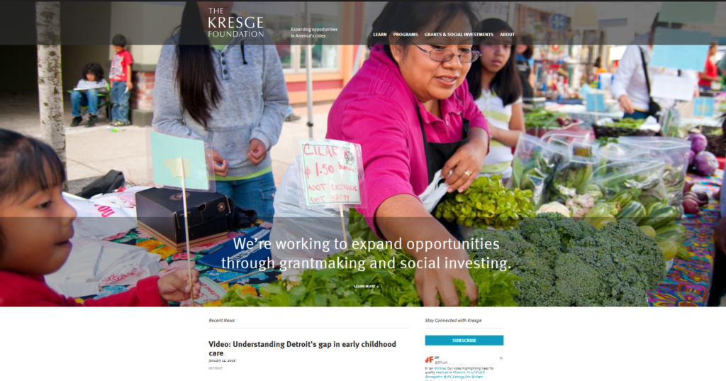 Kresge Foundation introduces redesign of Kresge.org - Kresge Foundation