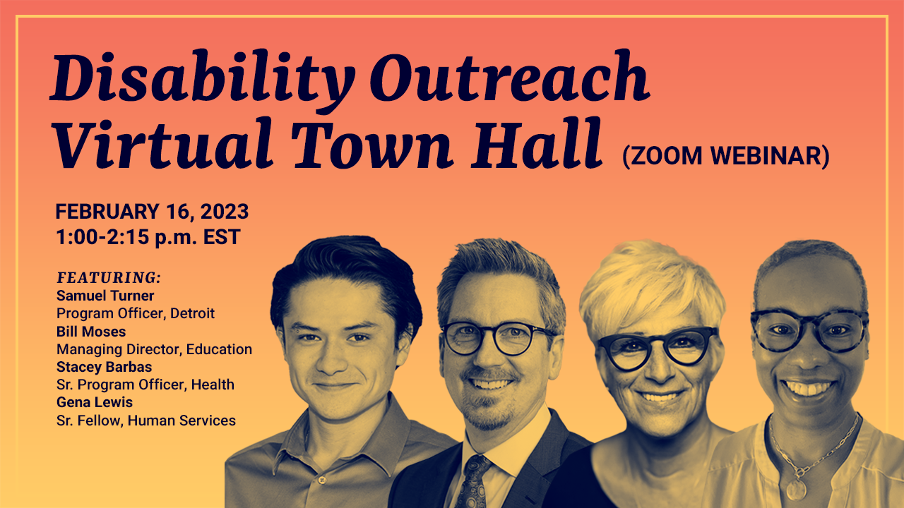 Kresge hosts Disability Outreach Virtual Town Hall - Kresge Foundation