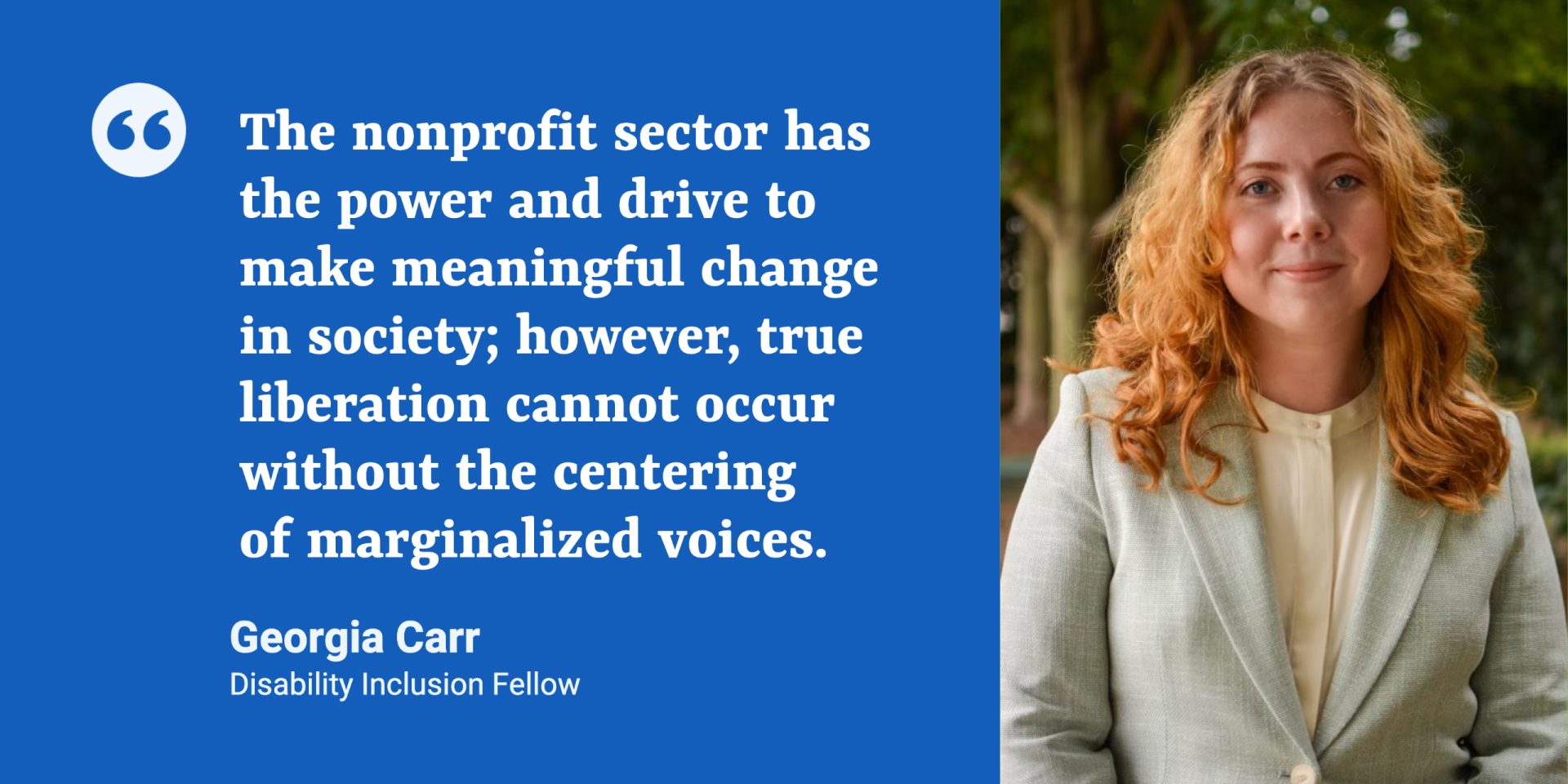 Q&A with Kresge's new Disability Inclusion Fellow Georgia Carr - Kresge ...